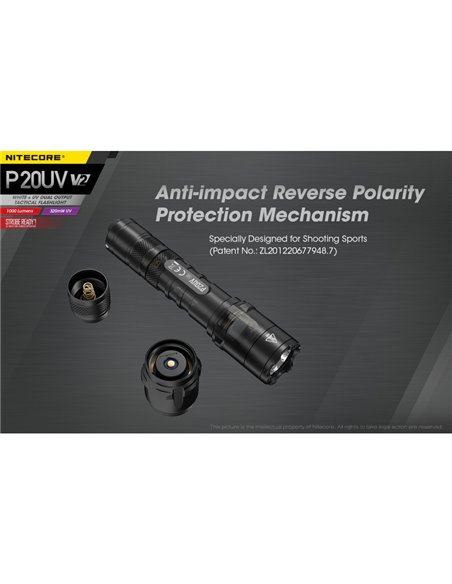 Linterna P20UV V2 1000lm UV 164m IP68 | LeonLeds