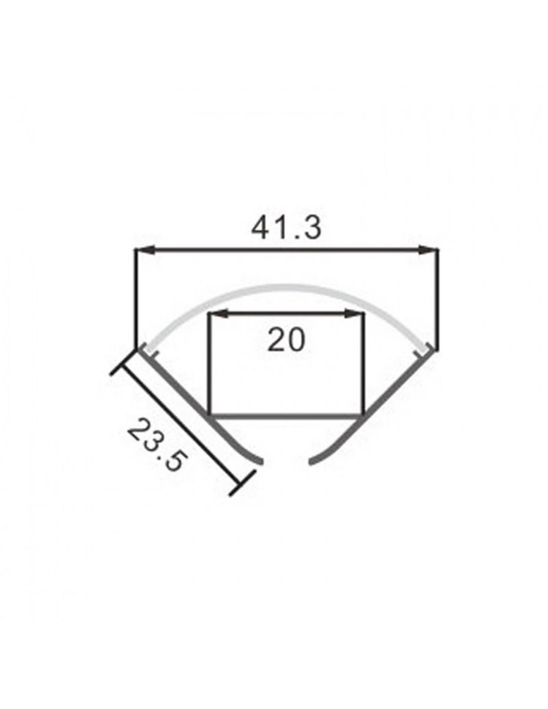 Profilé d'angle en aluminium OEHQ 2 m | LeonLeds