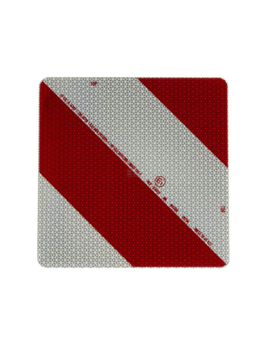 Panel marcador ECE 282x282 mm aluminio rojo/blanco izquierda derecha