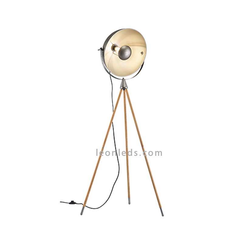 Lámpara de pie con foco Delhi de TrioLighting 1XE27 | LeonLeds.com