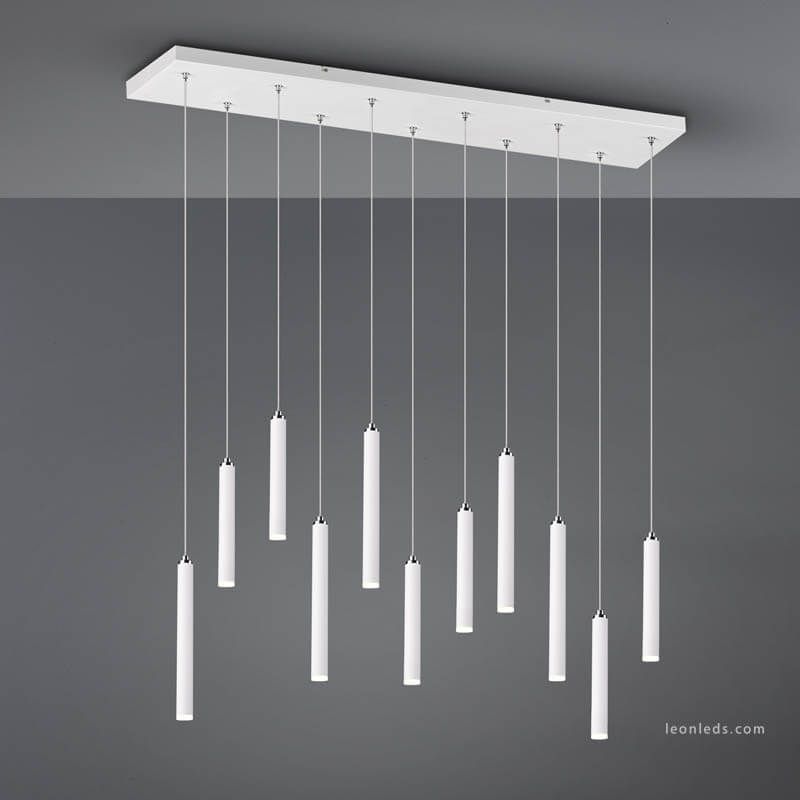 Lámpara de techo LED rectangular Tubular Blanca | LeonLeds.com