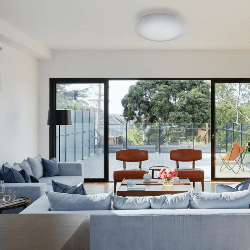 Trio Lighting Charly redondo inteligente LED luz de teto | leonleds