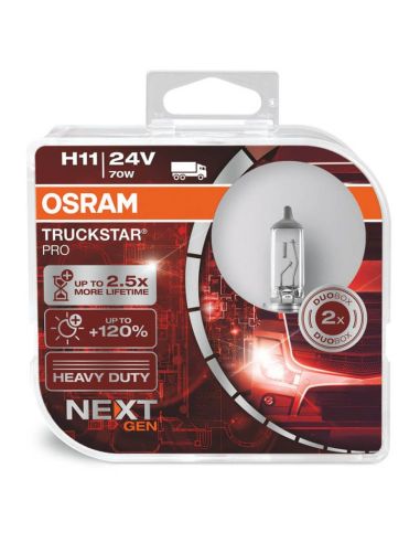 Bombillas H11 Truckstar Pro 24V +120% Next Generation Osram | Leonleds.com