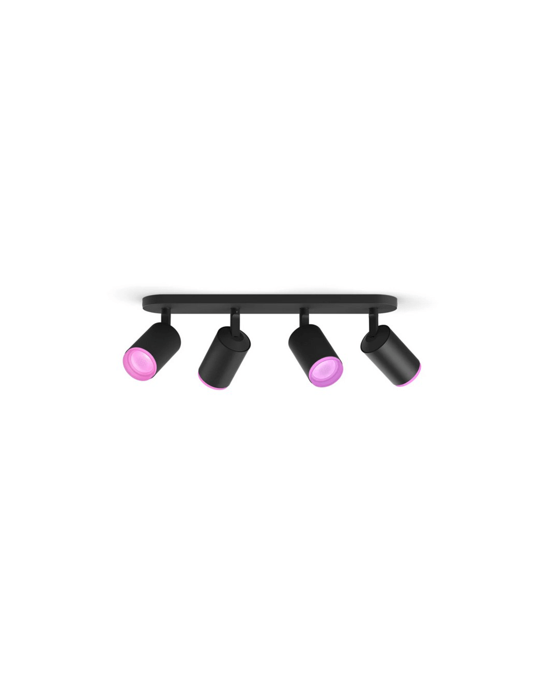 Kit Perifo techo negro 3 focos Hue White Color Ambiance | LeonLeds