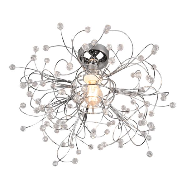 Plafón de techo con cristales estilo moderno Gloria 40W | LeonLeds