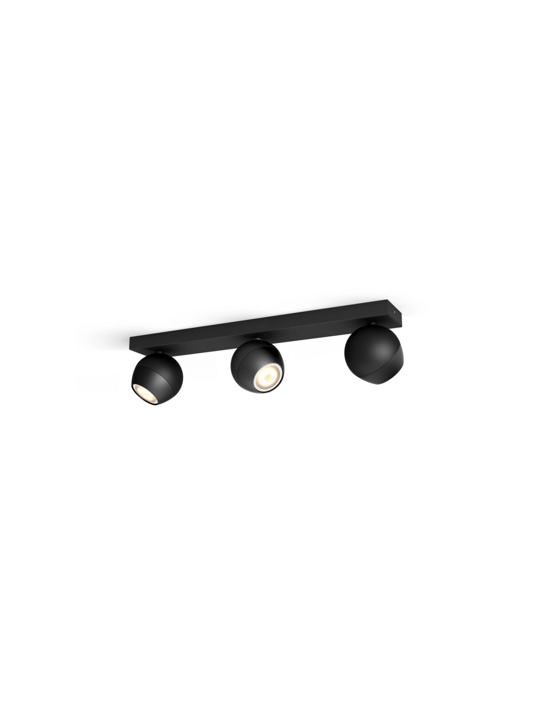 Foco LED 3 luces Runner negro +Hue Dimmer Switch | LeonLeds