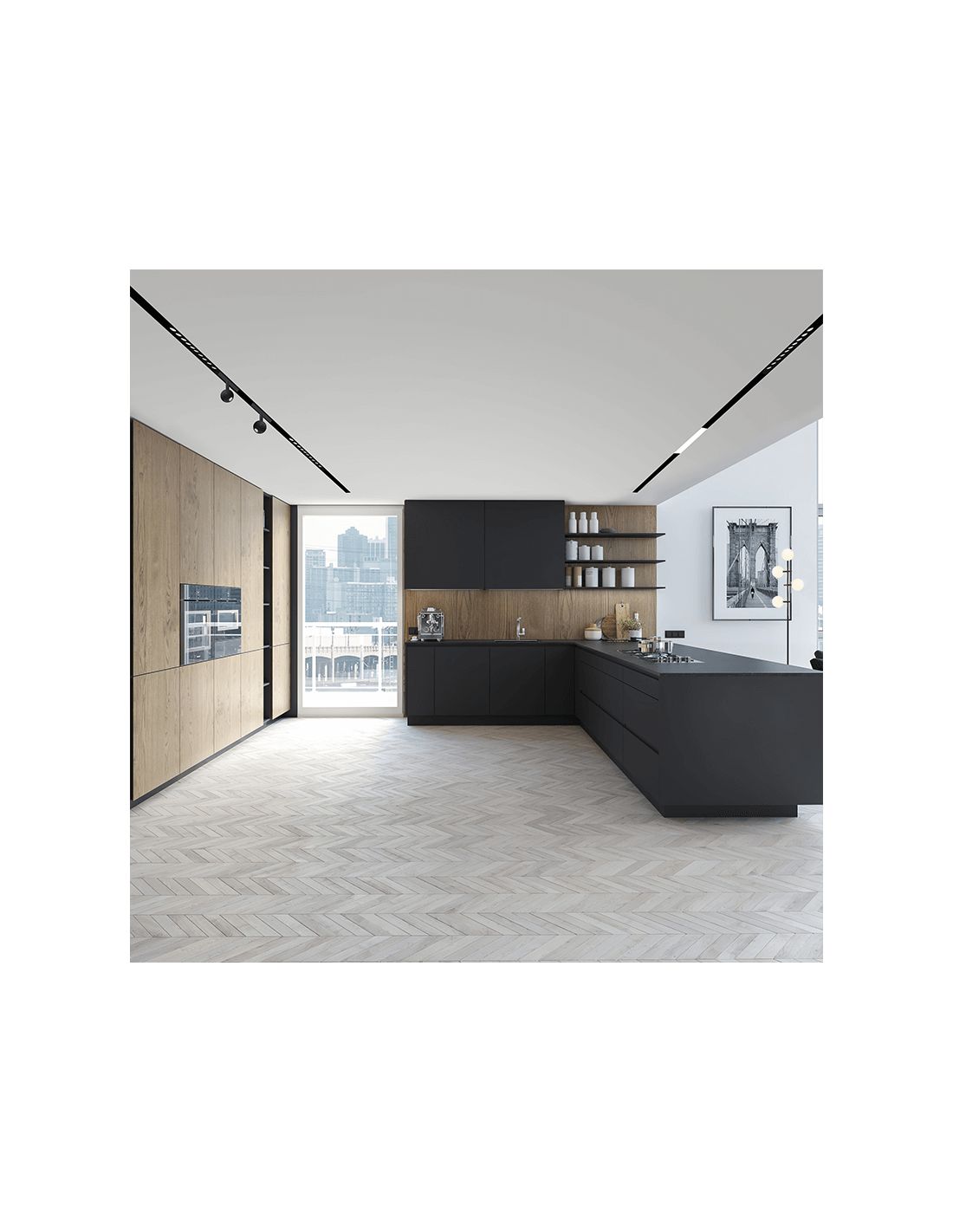 Rail pour spots magnétiques encastrés 48V | léonleds