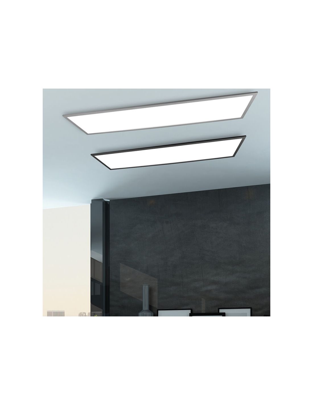 Plafon LED retangular Alpha de vários tamanhos | LeonLeds