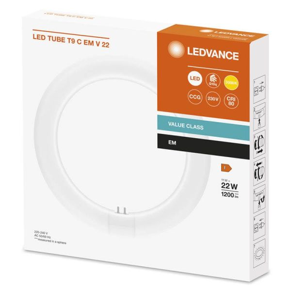 Tubo Led Circular T9 de 11W 21cm de Ledvance | Leonleds.com