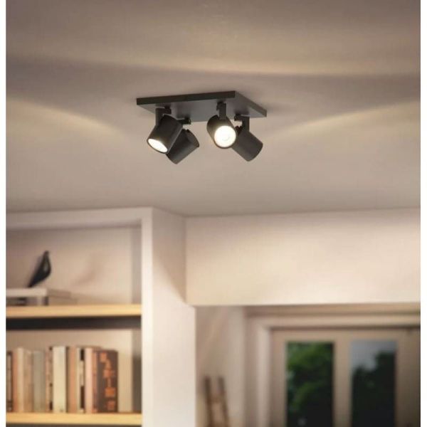 Strip avec 4 spots orientables pour plafond/mur RUNNER | LéonLeds