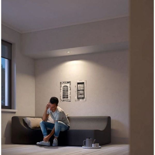 DONEGAL Refletor LED redondo embutido excl. 5,5W IP20 Branco Ø90mm ...