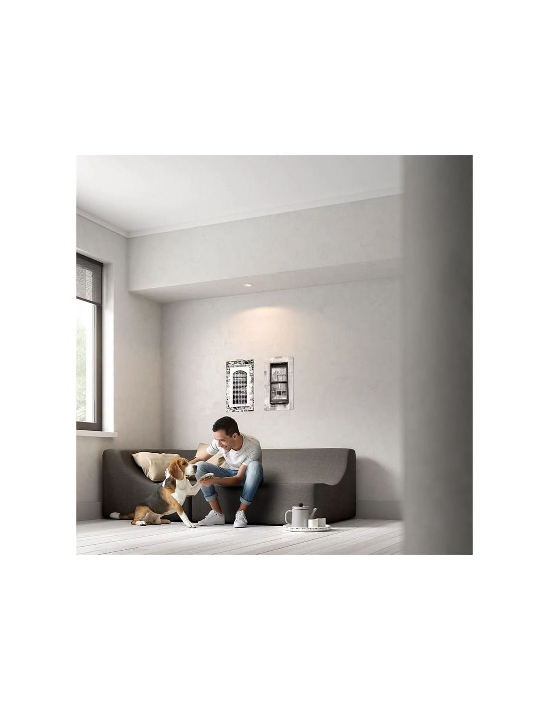 DONEGAL Refletor LED redondo embutido excl. 5,5W IP20 Branco Ø90mm ...