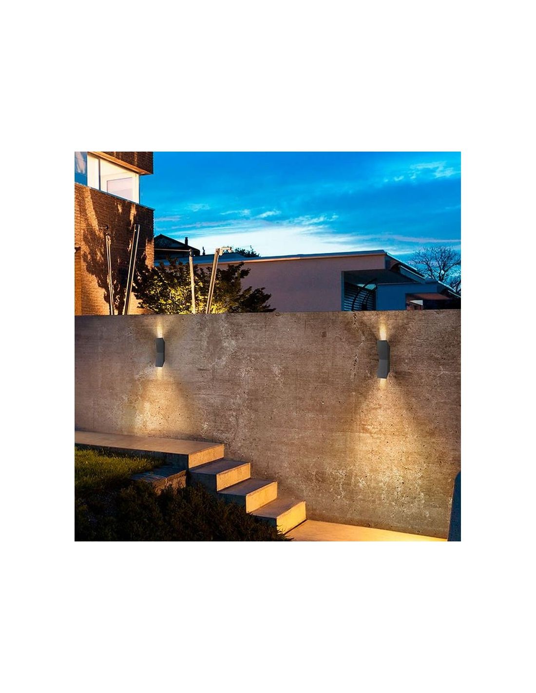 Aplique Pared Exterior LED Sencillo KEOPS 6W 3000K IP65 | LeonLeds