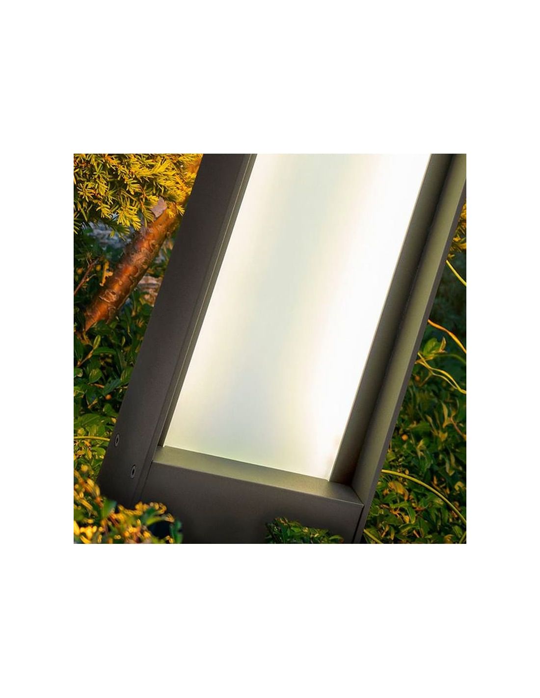 Farol LED Exterior 50cm Tela Vidro MATIA 18W 3000K IP65 | LeonLeds